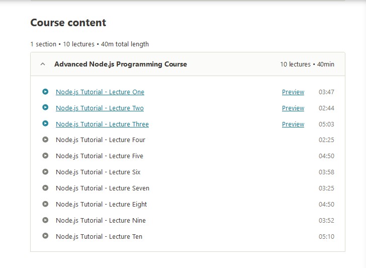 Advanced Node.js Programming Course - SANU P.L Advanced Node.js Programming Course - SANU P.L