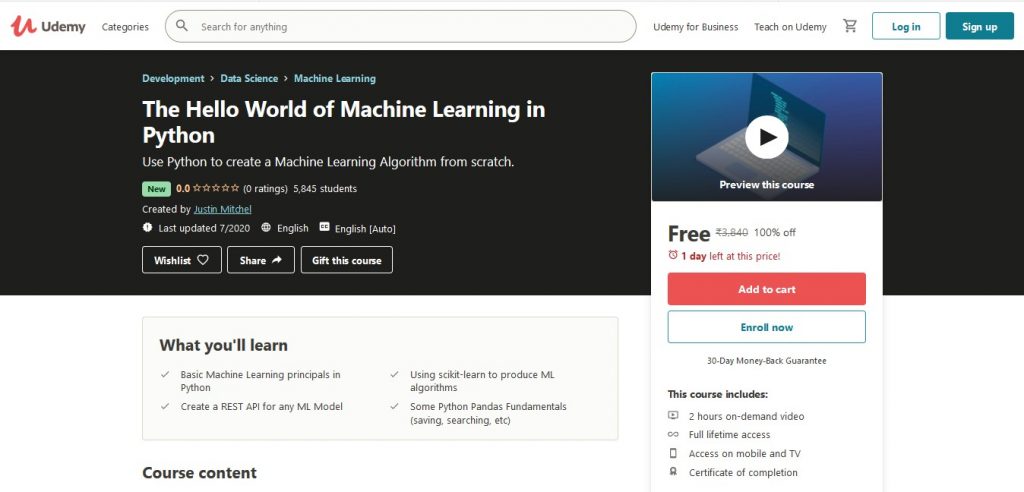 The Hello World of Machine Learning in Python - SANU P.L